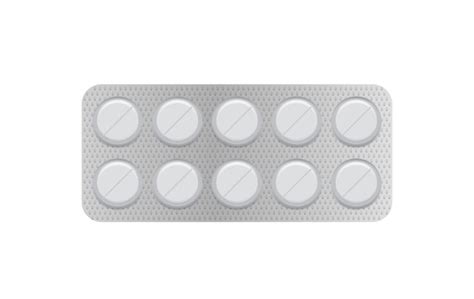 Premium Vector White 3d Blister Pack Of Tablet