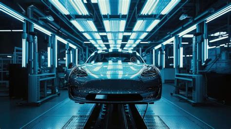 Inside A State Of The Art Factory For Vehicle Assembly Stock Illustration Illustration Of