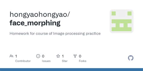 Github Hongyaohongyaofacemorphing Homework For Course Of Image