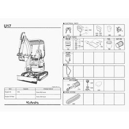 Kubota U17 Parts Frequently Used Items 000002 Frequently Used Items