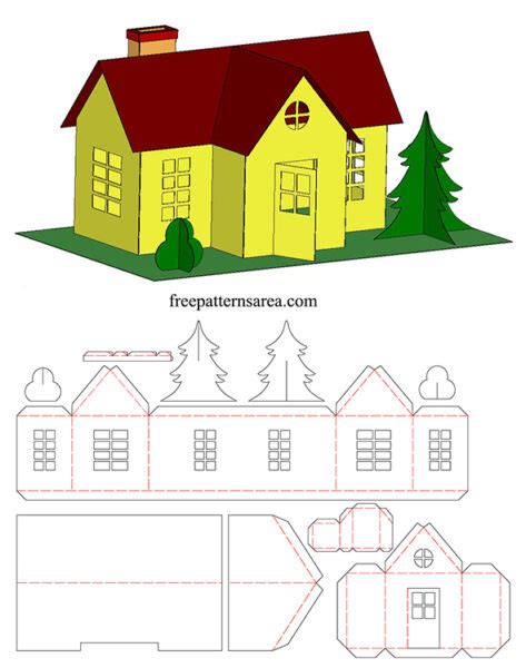 House Template Printable Printable Paper House Craft