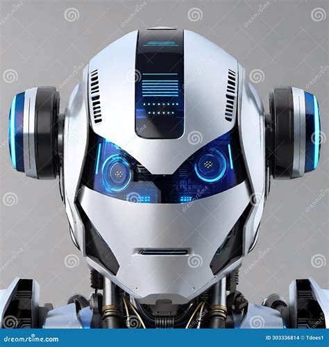 artificial intelligence robot head ai stock illustration