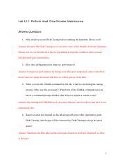 Ch Lab Docx Lab Perform Hard Drive Routine Maintenance Review Questions Why