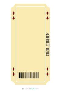 Free Printable Blank Ticket Design Templates Pdf Included