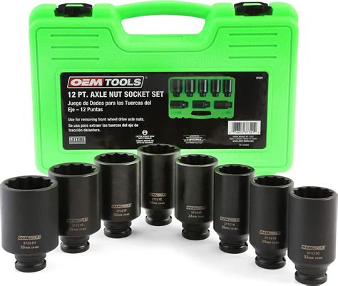 Sunex International 2839 7 Pc Deep Spindle Axle Nut Socket Set