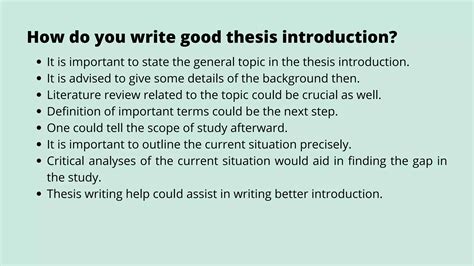 Thesis Writing Help Ppt