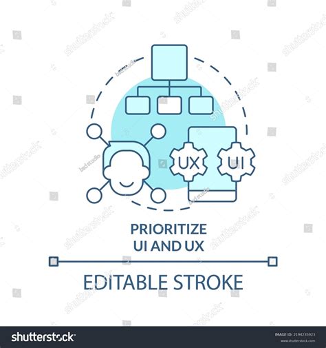 Prioritize Ui Ux Turquoise Concept Icon Stock Vector Royalty Free