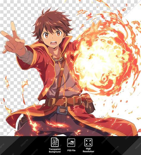 Premium Psd Kazuma Satou From Konosubaki With Brown Hair And A Brown