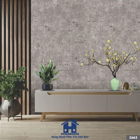 Giấy Dán Tường Hàn Quốc Basic 2663 Cao Cấp Giấy Dán Tường Happy Home