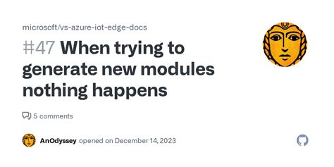 When Trying To Generate New Modules Nothing Happens Issue Microsoft Vs Azure Iot Edge