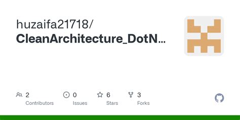 github huzaifa21718 cleanarchitecture dotnet6