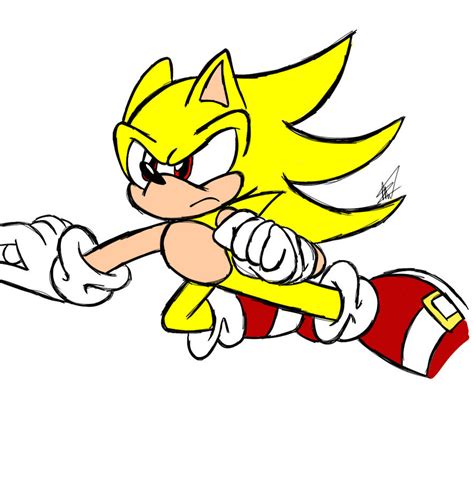 Super Sonic Flat Colored By Mrsgalaxy122 On Deviantart