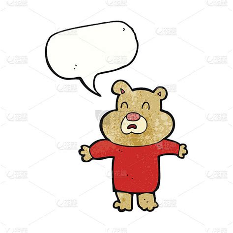 卡通不开心熊用言语泡
