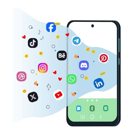 Premium Vector Social Media Logo Composition