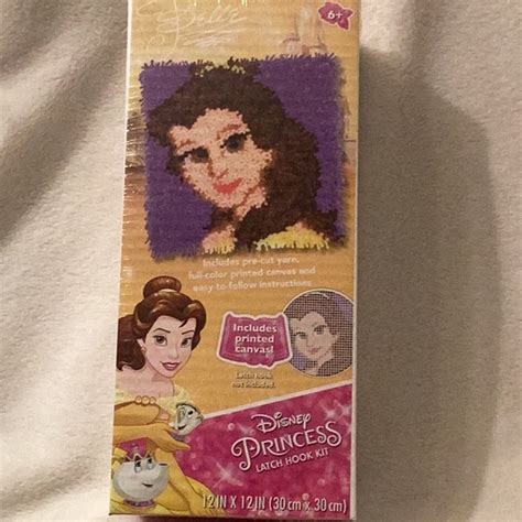Disney Office Belle Disney Princess Latch Hook Kit Nip 2 X 12 Poshmark