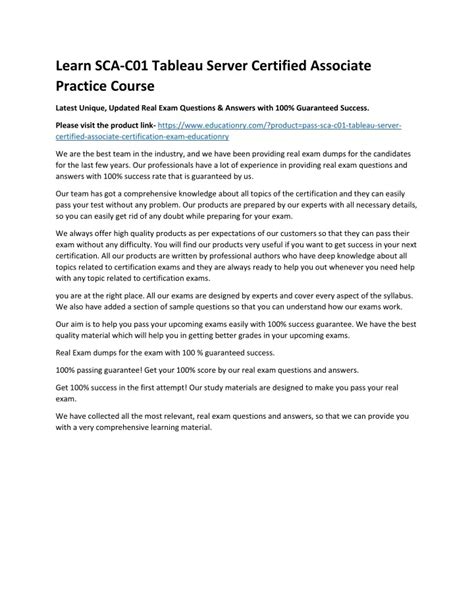 Ppt Sca C01 Tableau Server Certified Associate Powerpoint