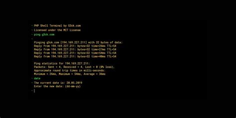 Php Shell Terminal Open Source Web Based Application That Allows To Execute Terminal Commands