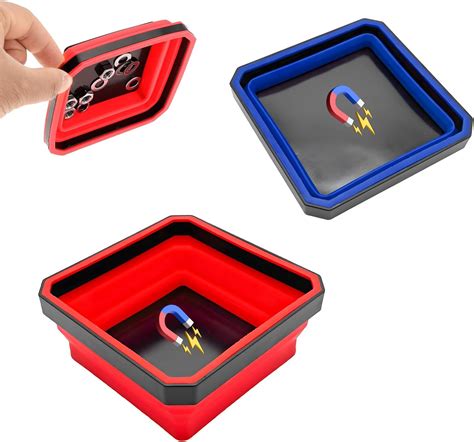 Yourkar 2 Pcs Collapsible Magnetic Parts Tray 45 Inch