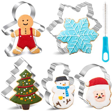 Large Christmas Cookie Cutters Set 6 Pcs Kimfead Holiday