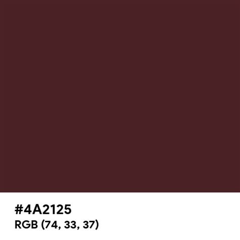 Dark Red Brown Color Hex Code Is 4a2125