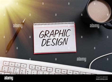 Conceptual Display Graphic Designart Or Skill Of Combining Text And Pictures In Advertisements
