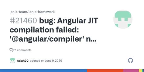 Bug Angular Jit Compilation Failed Angularcompiler Not Loaded