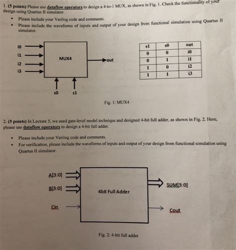 Solved Functionality Of Your Design Using Quartus Il