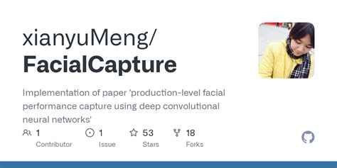 github xianyumeng facialcapture implementation of paper production level facial performance