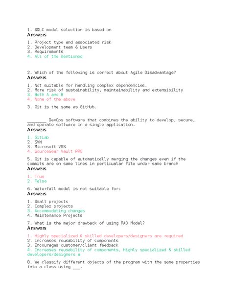 Os And Sdm Mock Operating System Mock 40 Questions 1 Sdlc Model