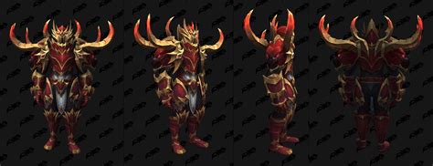 Outdoor Dragon Themed Armor Set Models On The Patch 101 Ptr Wowhead News