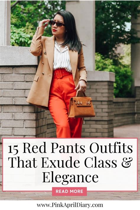 Elevate Your Chic Wardrobe With These 15 Red Pants Outfits T…