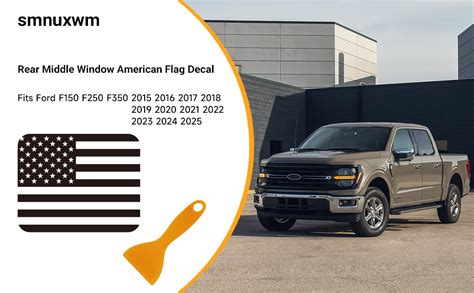 Smnuxwm Rear Middle Window American Flag Decal For Ford