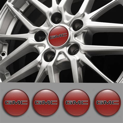 Gmc Silicone Emblems For Wheel Center Caps Red Carbon Edition Wheel