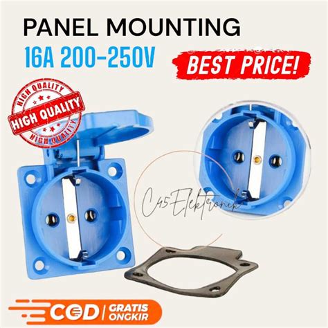 Jual Panel Mounting Electric Industrial Socket Panel Mounting 2p 16a