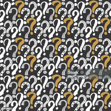 질문 마크 완벽 한 패턴입니다 손으로 그린된 스케치 낙서 표지판 그런 지 레트로 배경 질감 빈티지 타이 포 그래피 디자인 인쇄 벡터 일러스트 레이 션 0명에 대한 스톡 벡터