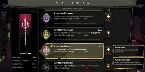 Best Build For The Eternal Spear In Hades
