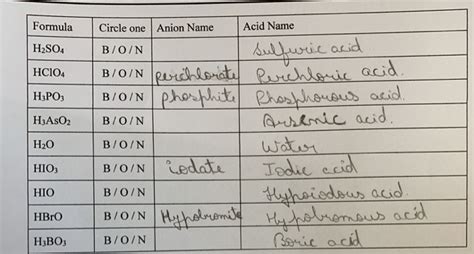 Solved 5 Identify Each Acid As A Binary Acid B An