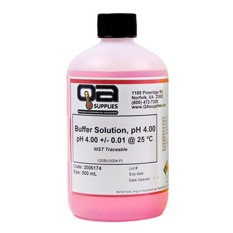 Ph 400 Buffer Solution Qa Supplies
