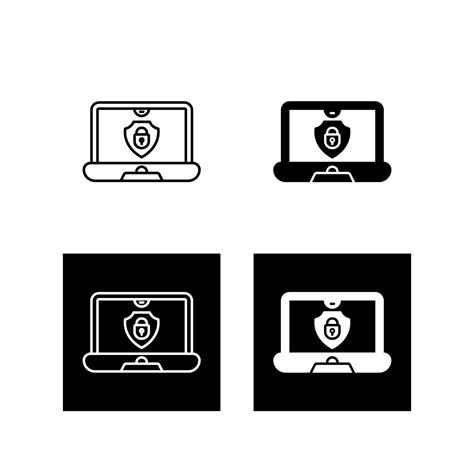Laptop Security Vector Icon 28026321 Vector Art At Vecteezy