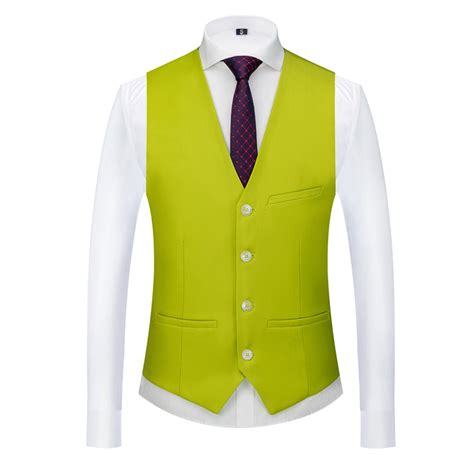 Mens Single Breasted Stylish Plain Vest Solid Slim Fit Prom Waistcoat