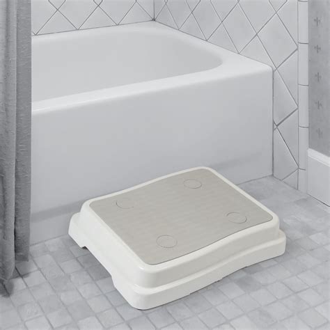 Affordable 400 Lbs Weight Capacity Non Slip Stackable Bath Step Gray