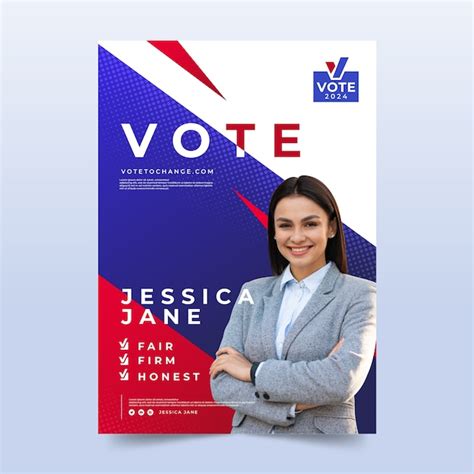 Premium Vector Gradient Election Poster Postertemplate