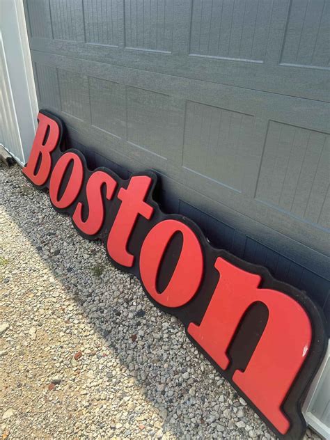 Boston Sign 12 Feet Long Vintage Ready To Hang Plaques And Signs