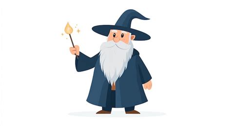 A Cartoon Of A Wizard With A Magic Wand Premium Ai Generated Image