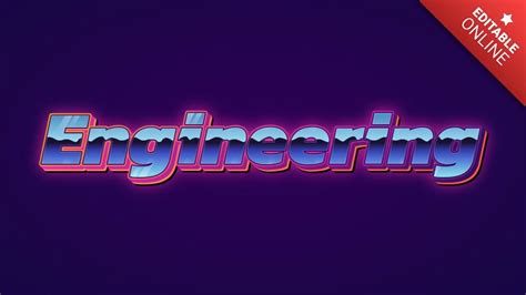 Engineering 80s Vintage Text Effect Generator