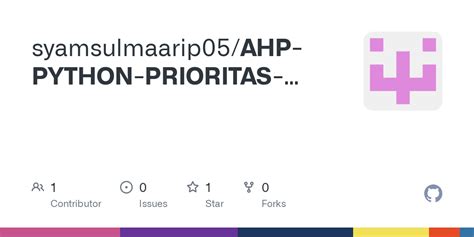 github syamsulmaarip05 ahp python prioritas mata kuliah
