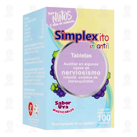 Simplexito Infantil Sabor Uva 100 Tabletas
