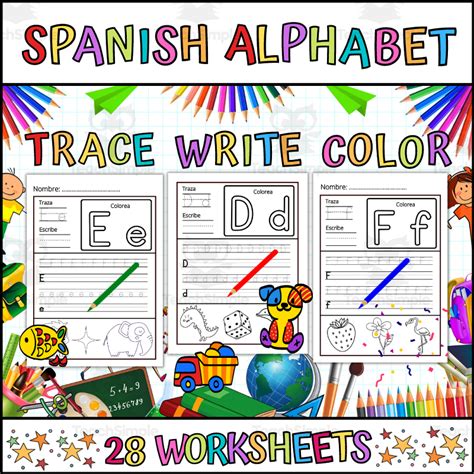 Spanish Alphabet Worksheets For Kindergarten