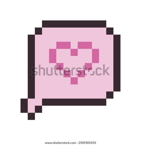 Love Chat Bubble Pixel Art Stock Vector Royalty Free 2509305455