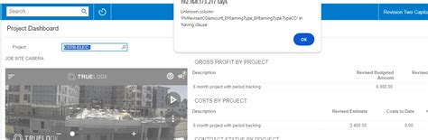 Unknown Column Error On Project Dashboard Community